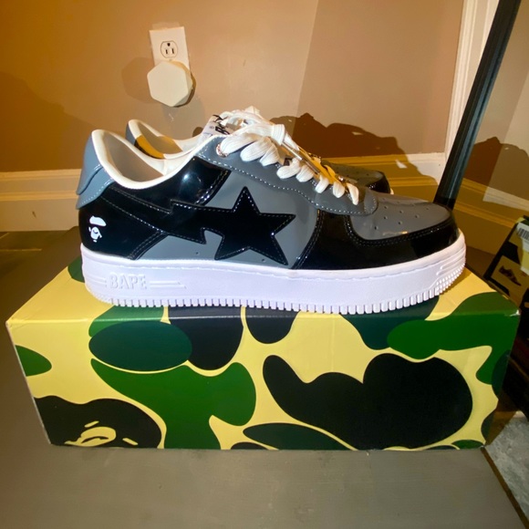 Bape | Shoes | A Bathing Ape Bape Sta Low Color Camo Combo Black | Poshmark